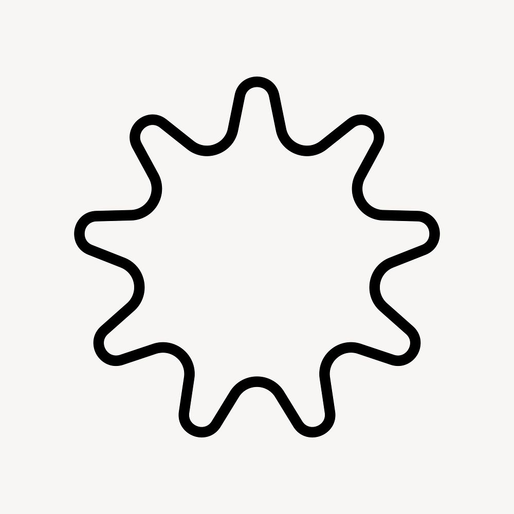 Abstract wavy star shape illustration | Free Vector Illustration - rawpixel