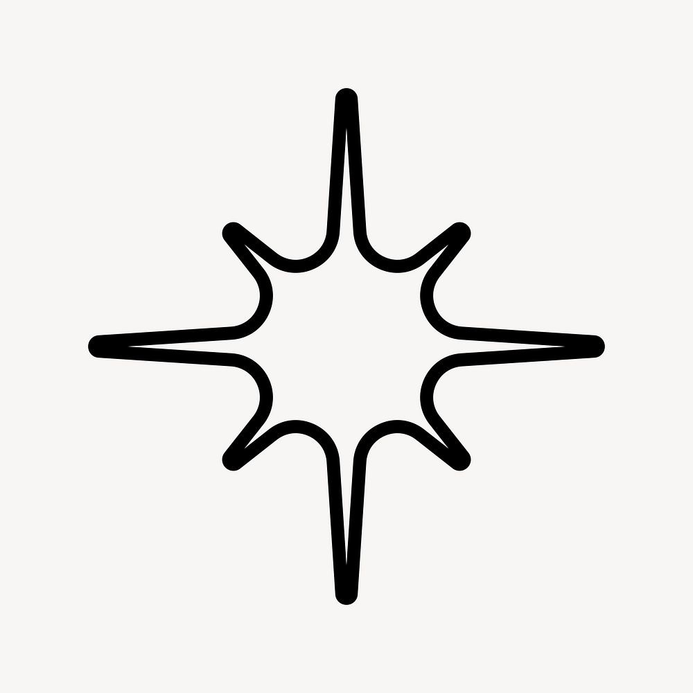 Minimalist starburst line art vector | Free Vector Illustration - rawpixel