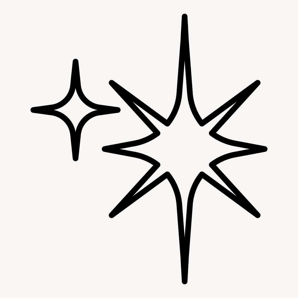 Minimalist starburst line art vector | Free Vector Illustration - rawpixel