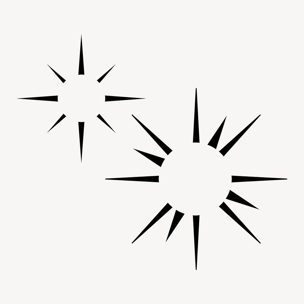 Minimalist starburst illustration vector | Free Vector Illustration ...