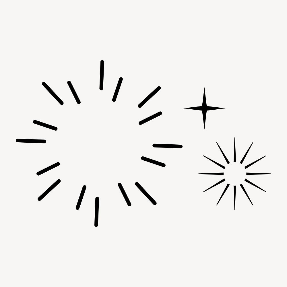Minimalist starburst line art vector | Free Vector Illustration - rawpixel