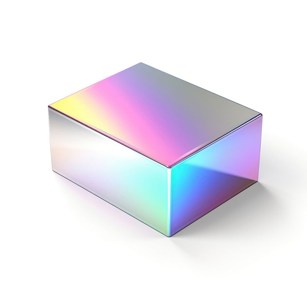Isometric metal rectangle iridescent box | Free Photo Illustration - rawpixel