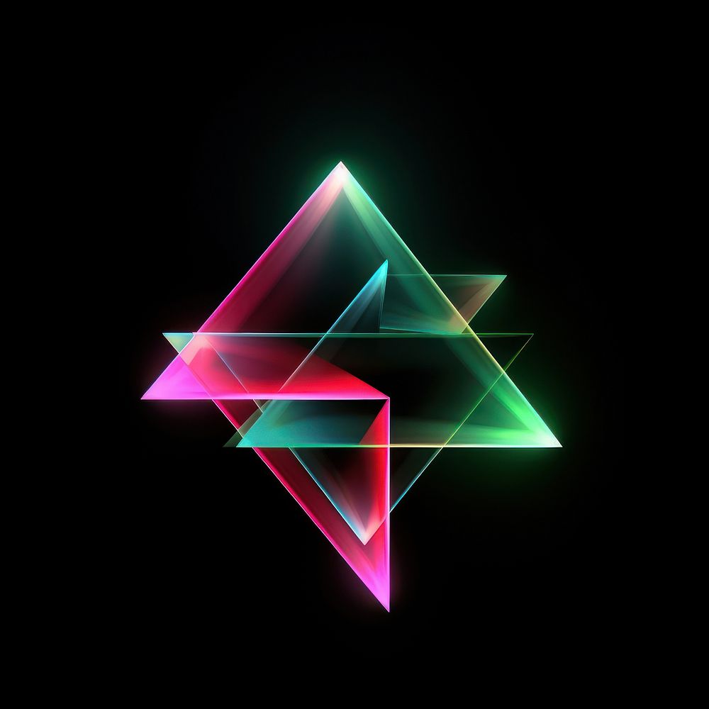 Techno geometric shape light neon | Free Photo Illustration - rawpixel