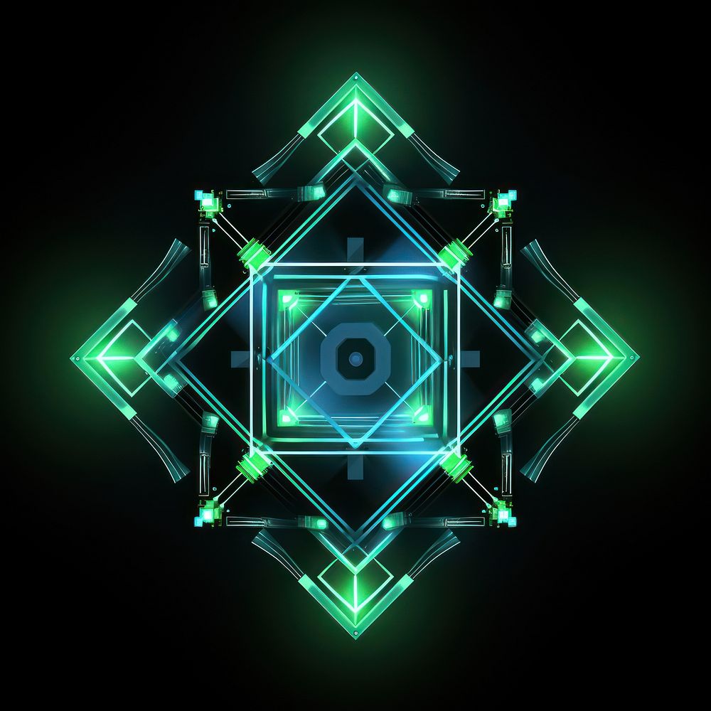 Techno geometric shape light backgrounds | Premium Photo Illustration ...