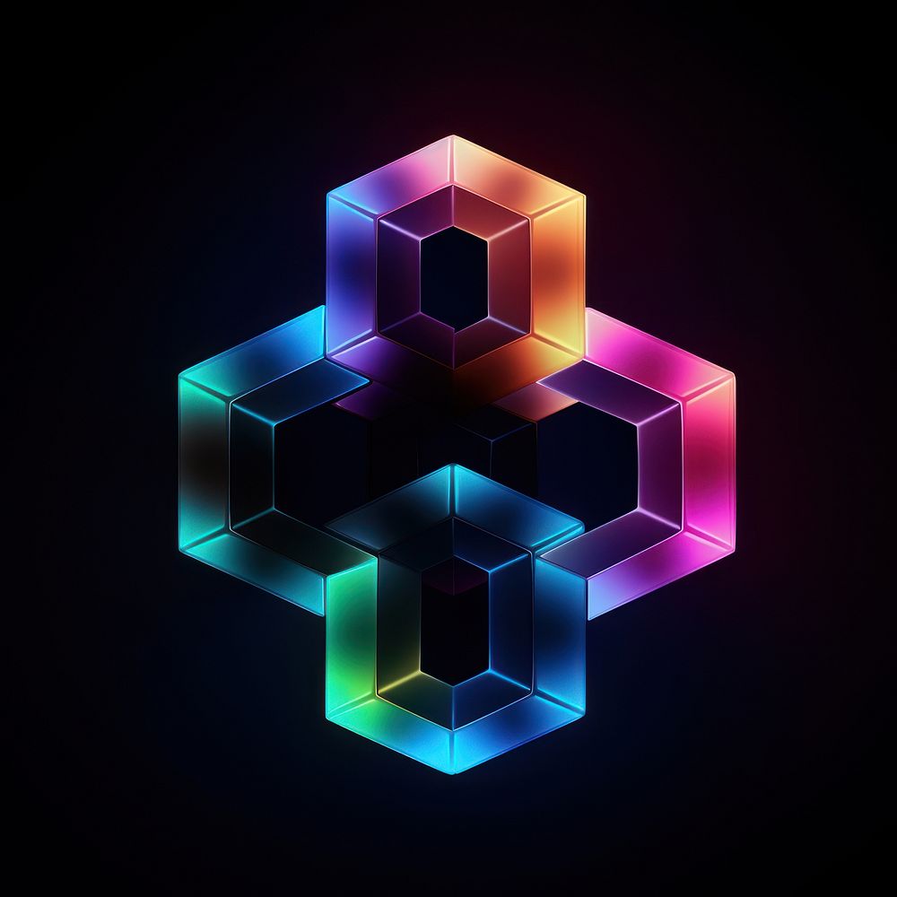 Techno geometric shape light technology | Free Photo Illustration ...