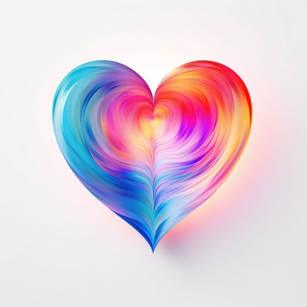 Y2K gradient heart shape abstract | Free Photo Illustration - rawpixel