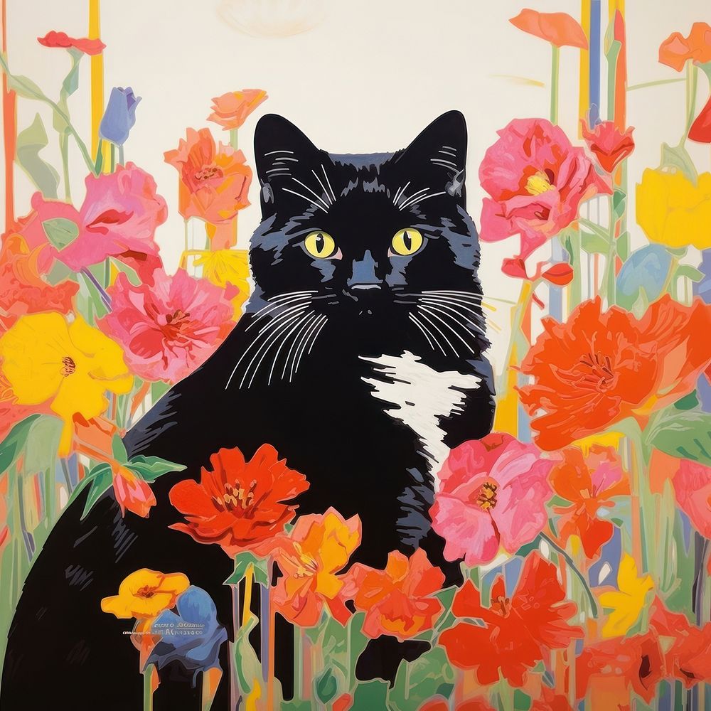 Cat art painting graphics. AI | Premium Photo Illustration - rawpixel