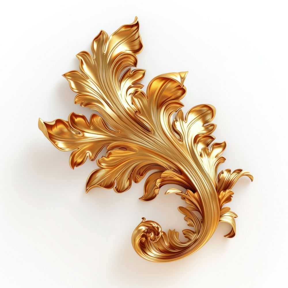 baroque leaf gold jewelry pattern. | Free Photo Illustration - rawpixel