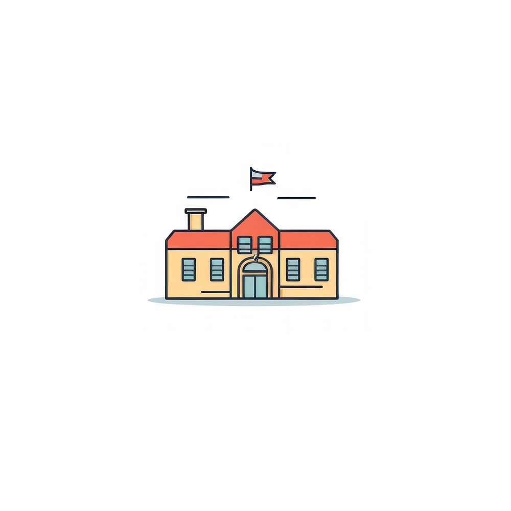School architecture building sketch. | Free Photo Illustration - rawpixel