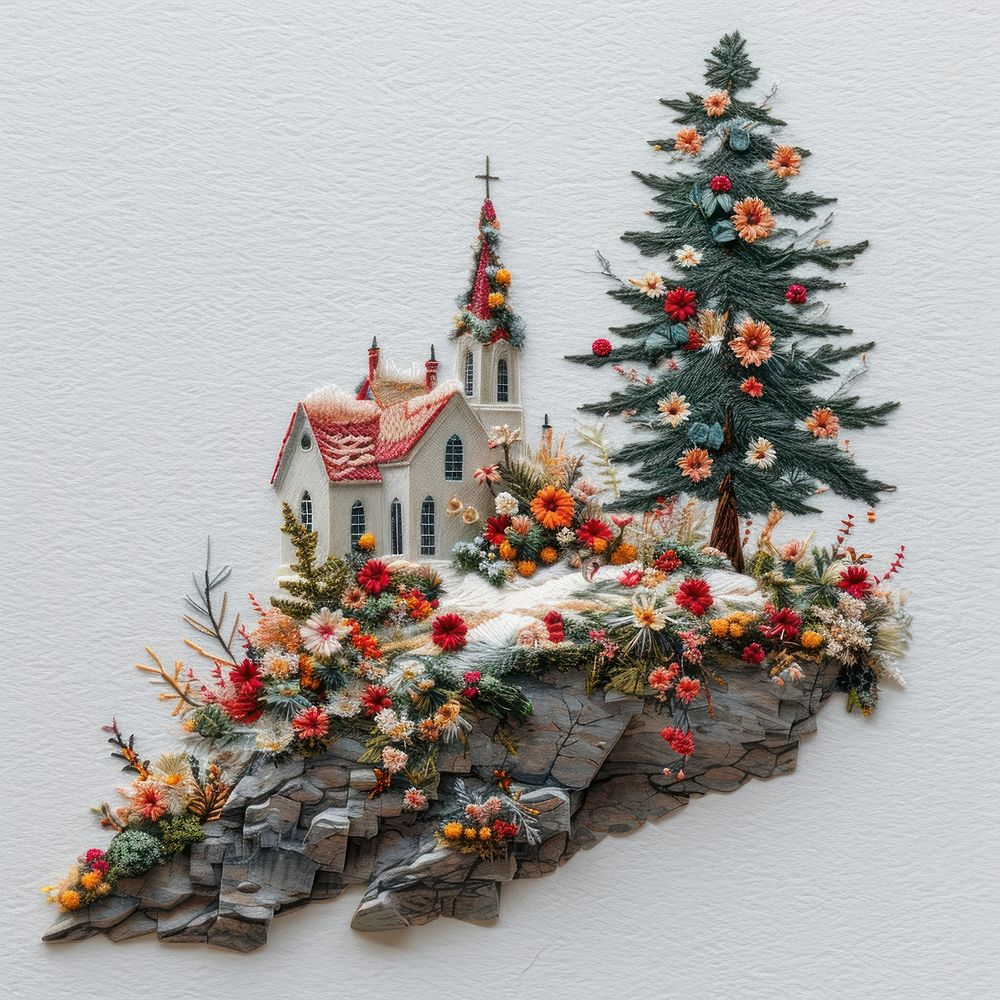 A church christmas tree representation. | Free Photo - rawpixel