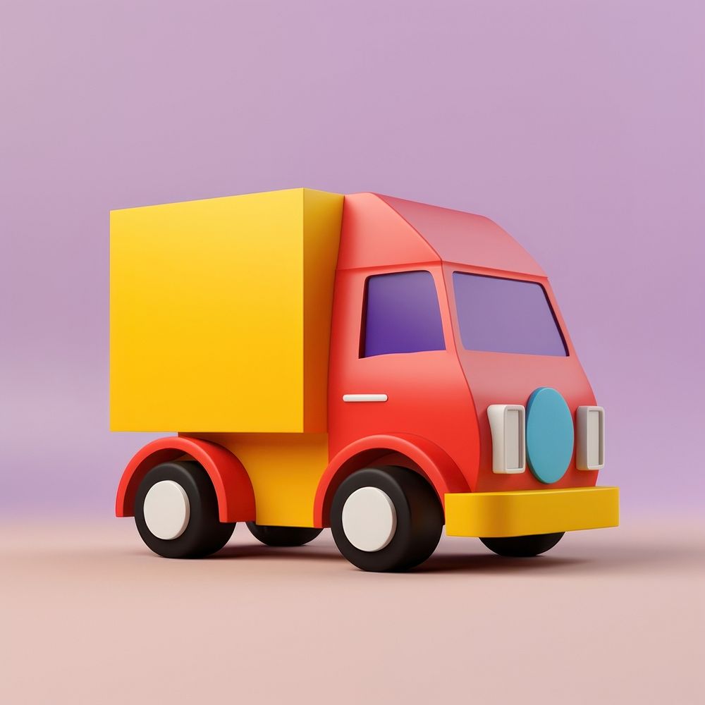 cargo truck vehicle cartoon transportation. | Free Photo Illustration ...