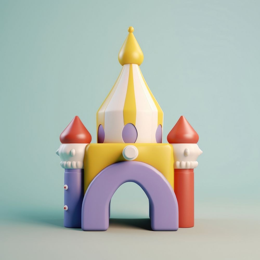 king castle cartoon representation vibrant | Premium Photo Illustration ...