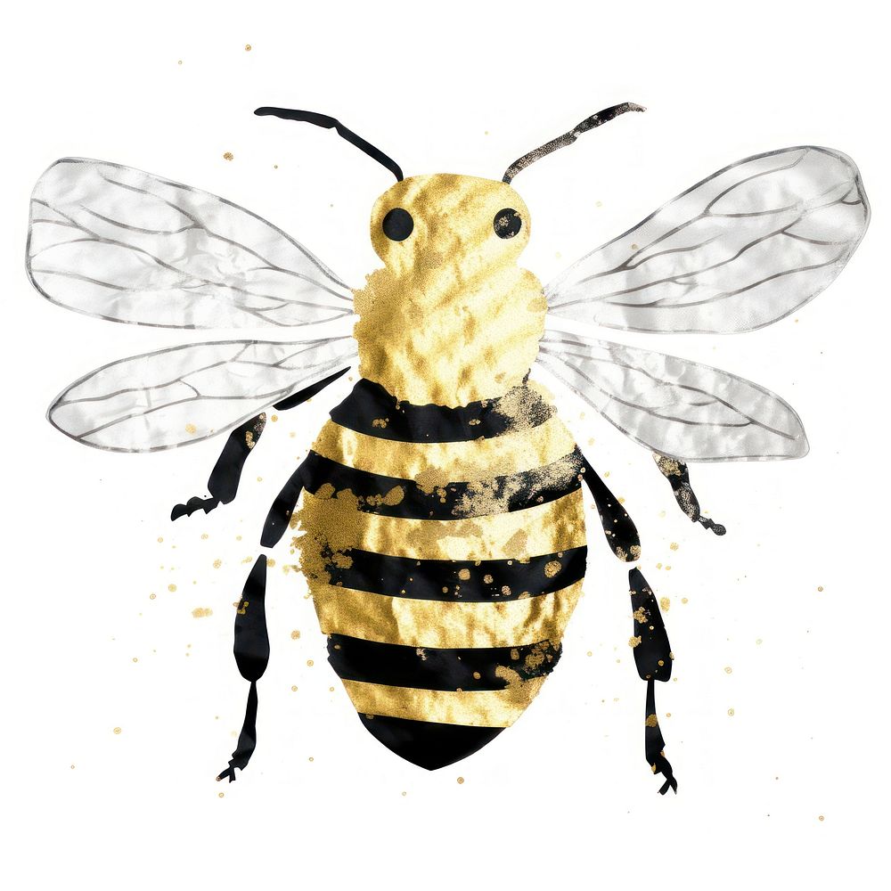 Bee ripped paper animal insect | Free Photo Illustration - rawpixel