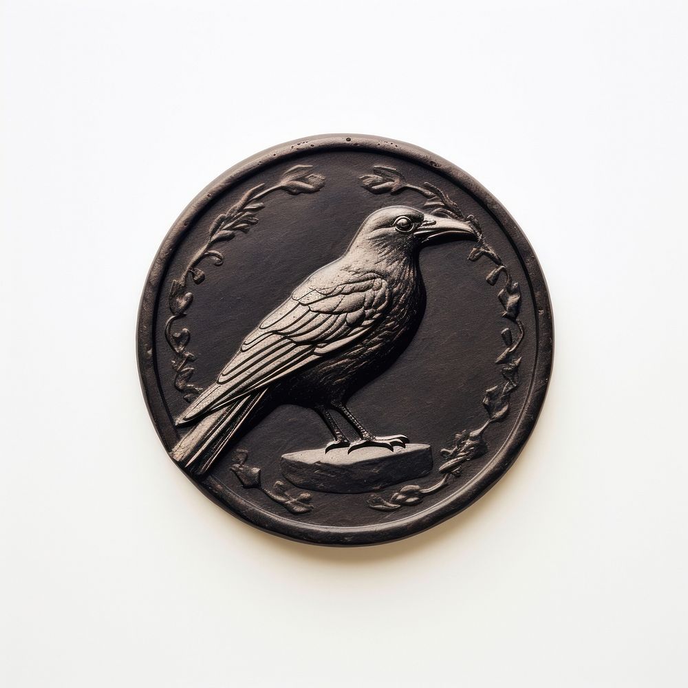 Crow Seal Wax Stamp animal | Free Photo - rawpixel