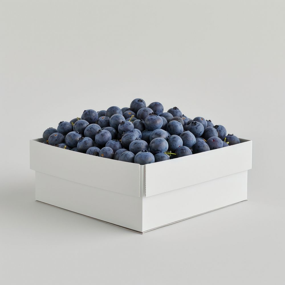Blueberry box blank label packaging | Free Photo - rawpixel