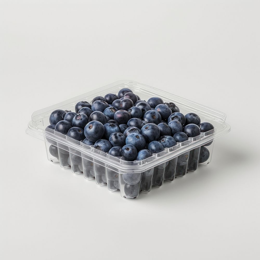 Blueberry plastic box blank label | Premium Photo - rawpixel