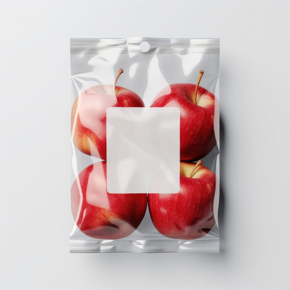 Red apples plastic bag label | Premium Photo - rawpixel