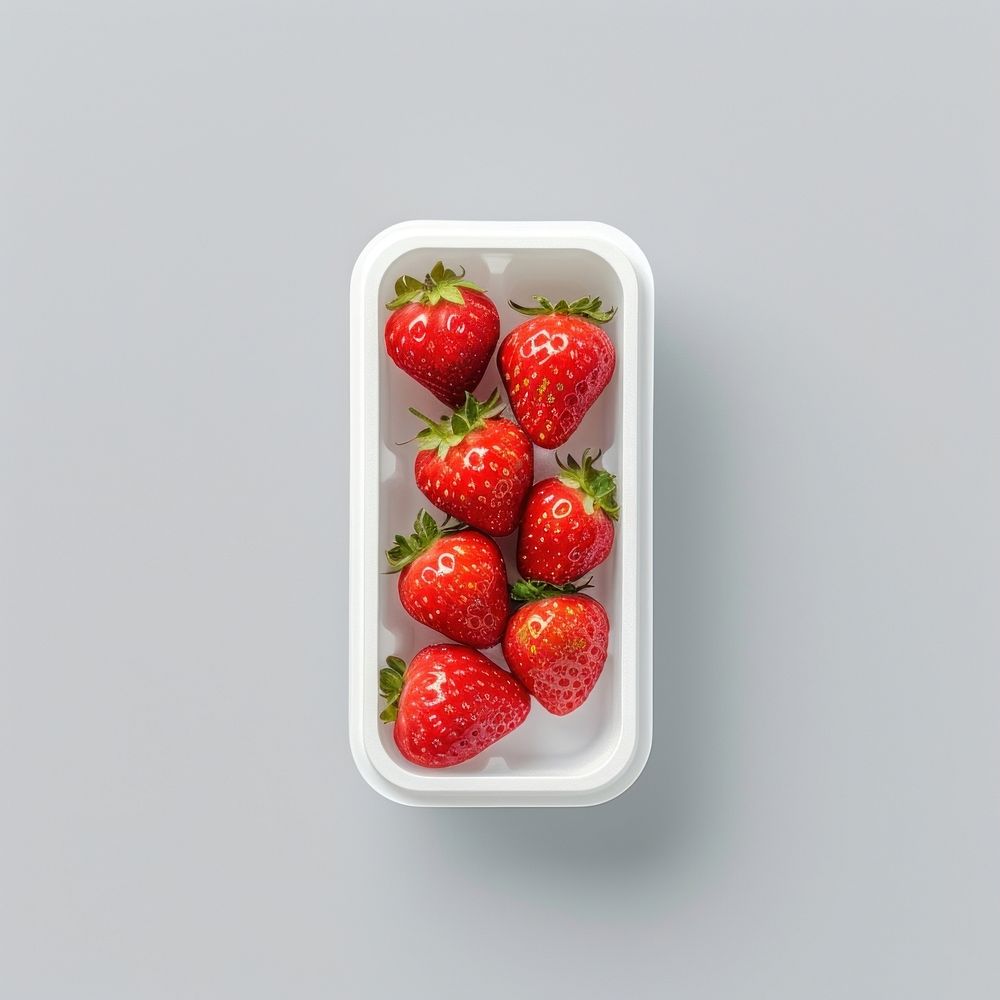 Strawberry plastic box blank label | Premium Photo - rawpixel
