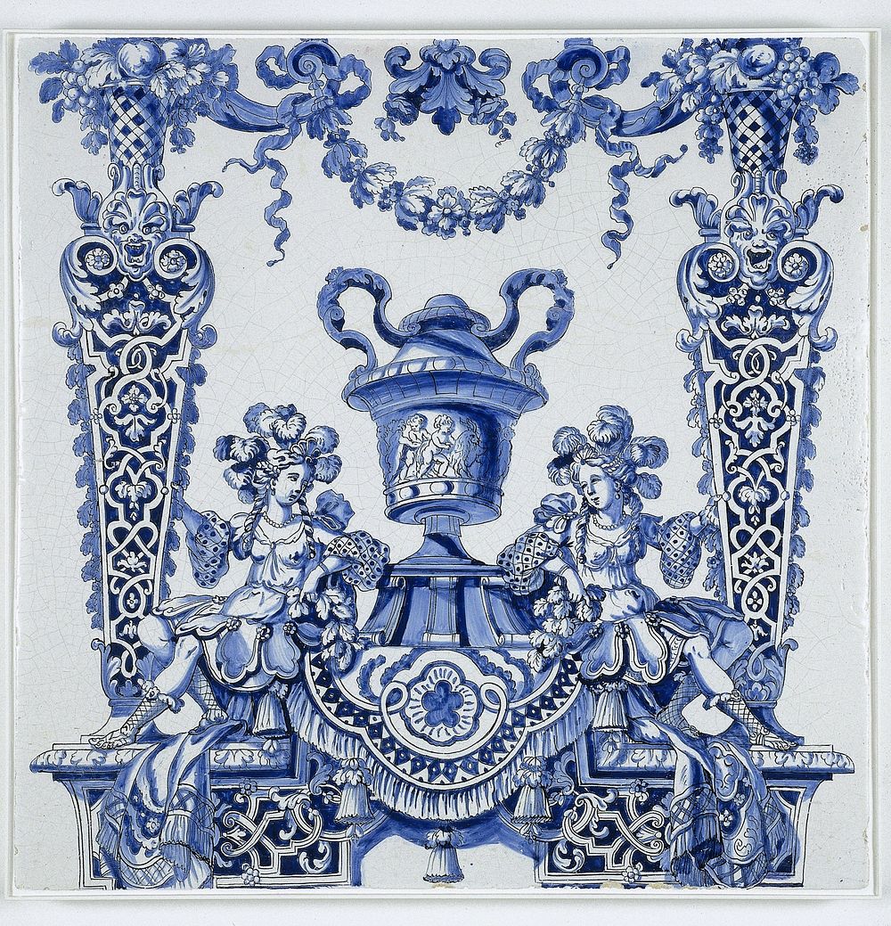 Three plaques column (c. 1690) | Free Photo Illustration - rawpixel