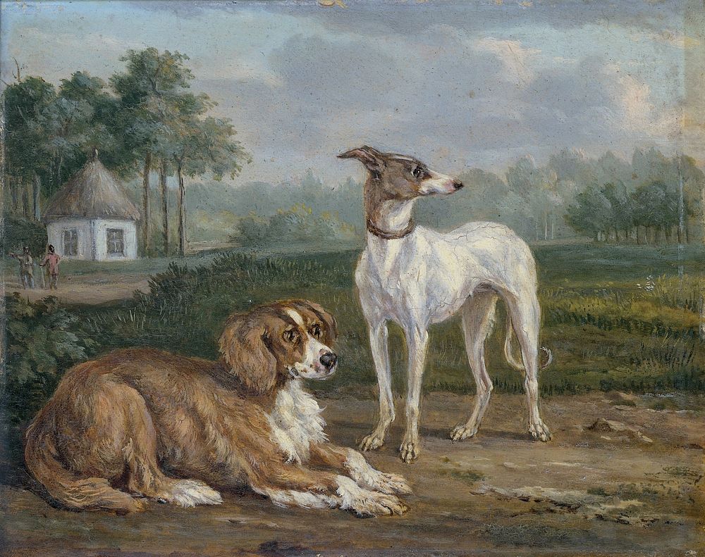 Two Dogs (1810 - 1855) | Free Photo Illustration - rawpixel