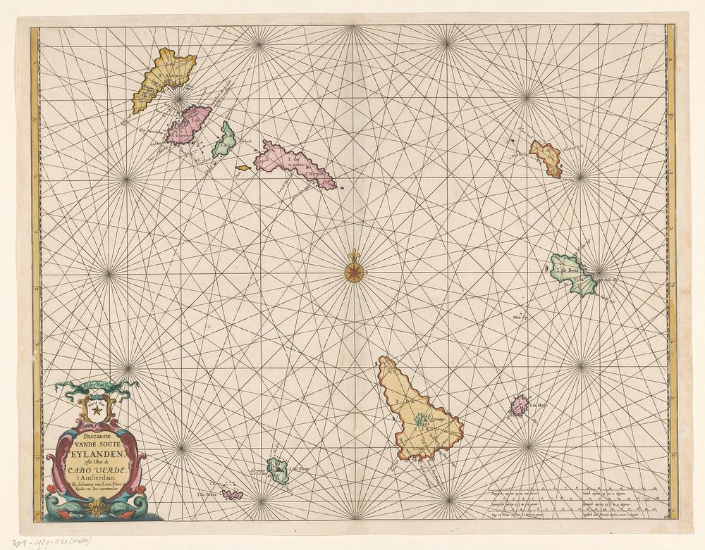 Zeekaart van de Kaapverdische eilanden | Free Photo Illustration - rawpixel