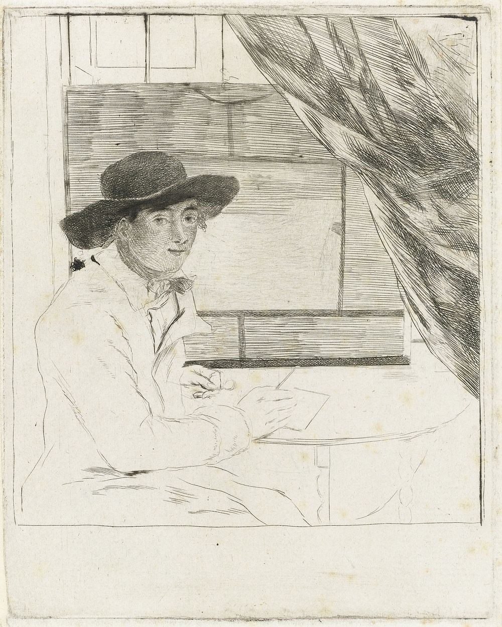 Portret van een jonge etser | Free Photo Illustration - rawpixel