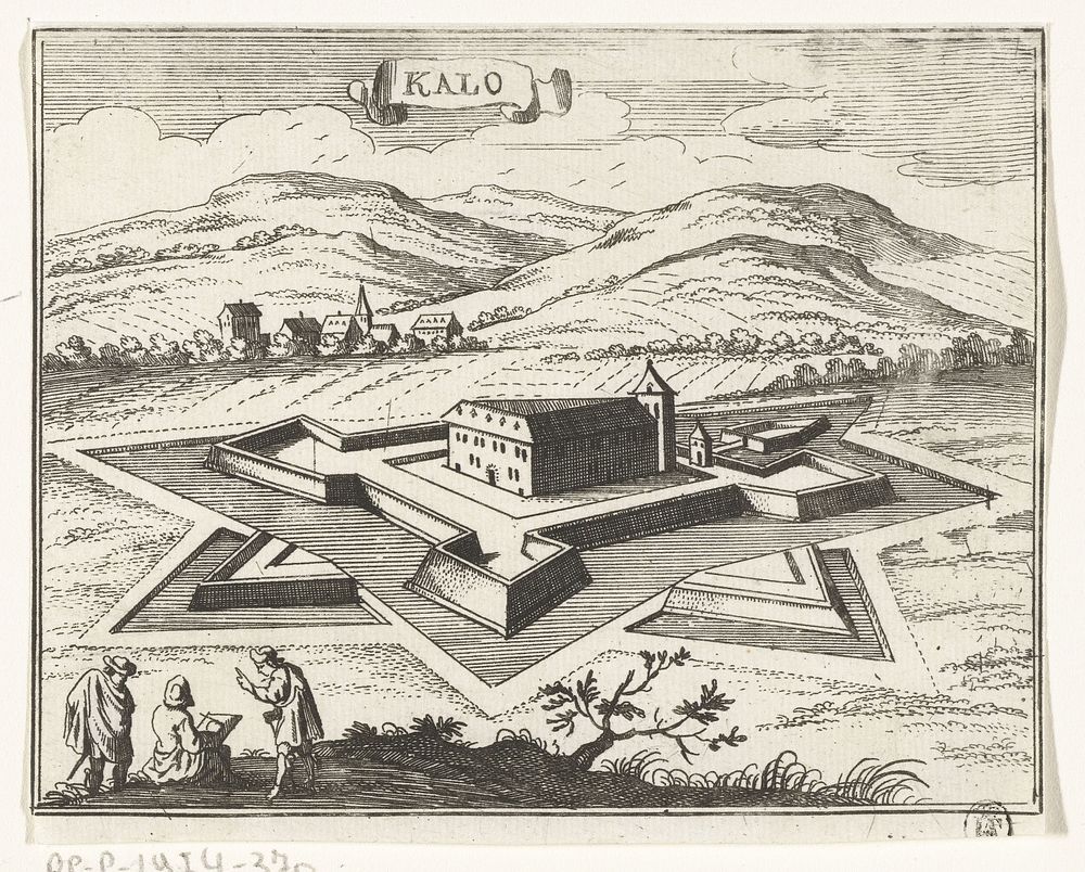 Gezicht op Nagykálló (1686) Gaspar | Free Photo Illustration - rawpixel