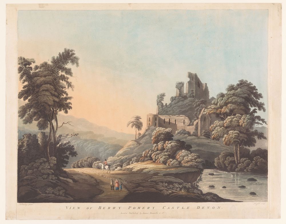 Gezicht op Berry Pomeroy Castle | Free Photo Illustration - rawpixel