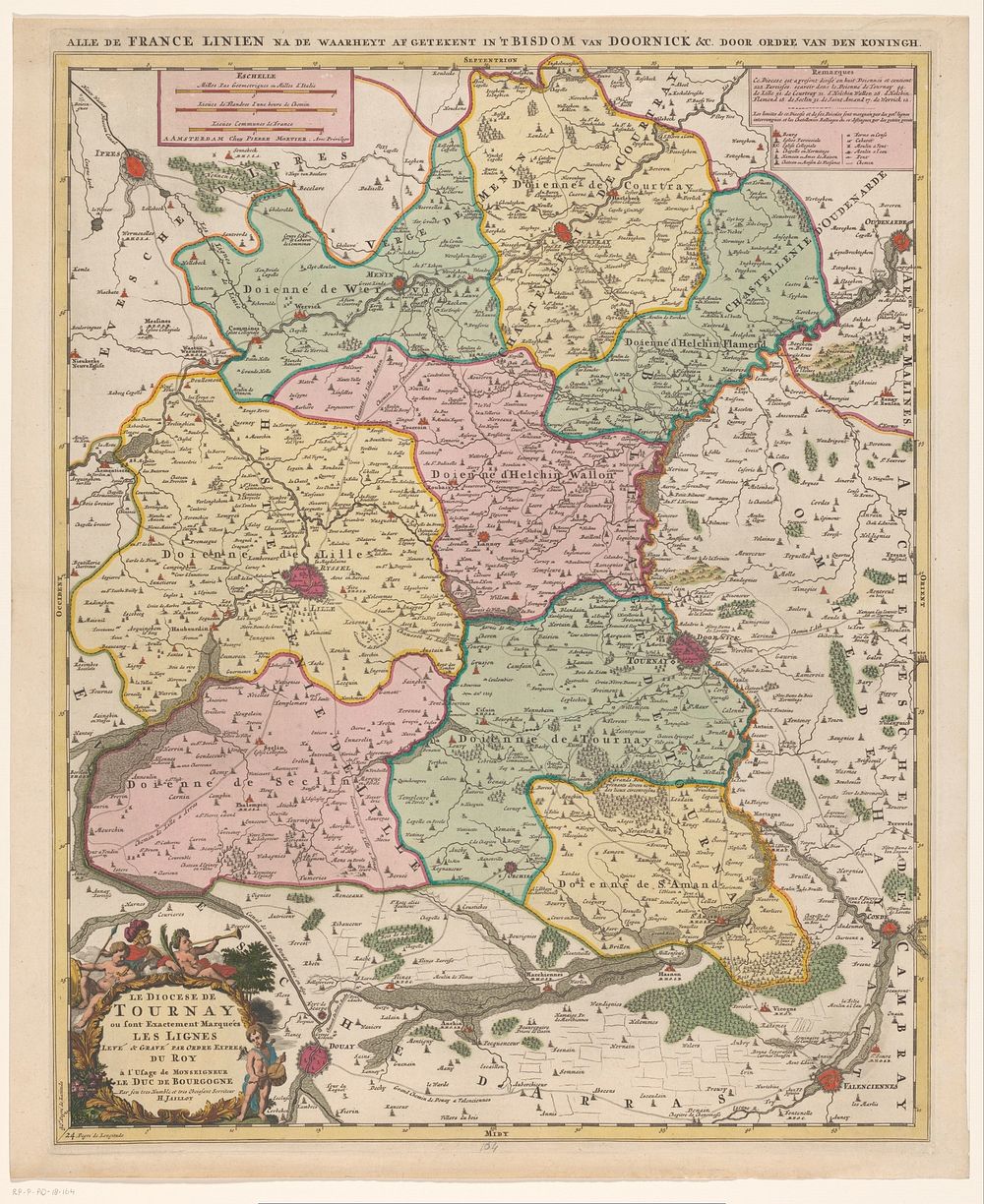 Kaart van het bisdom Doornik | Free Photo Illustration - rawpixel