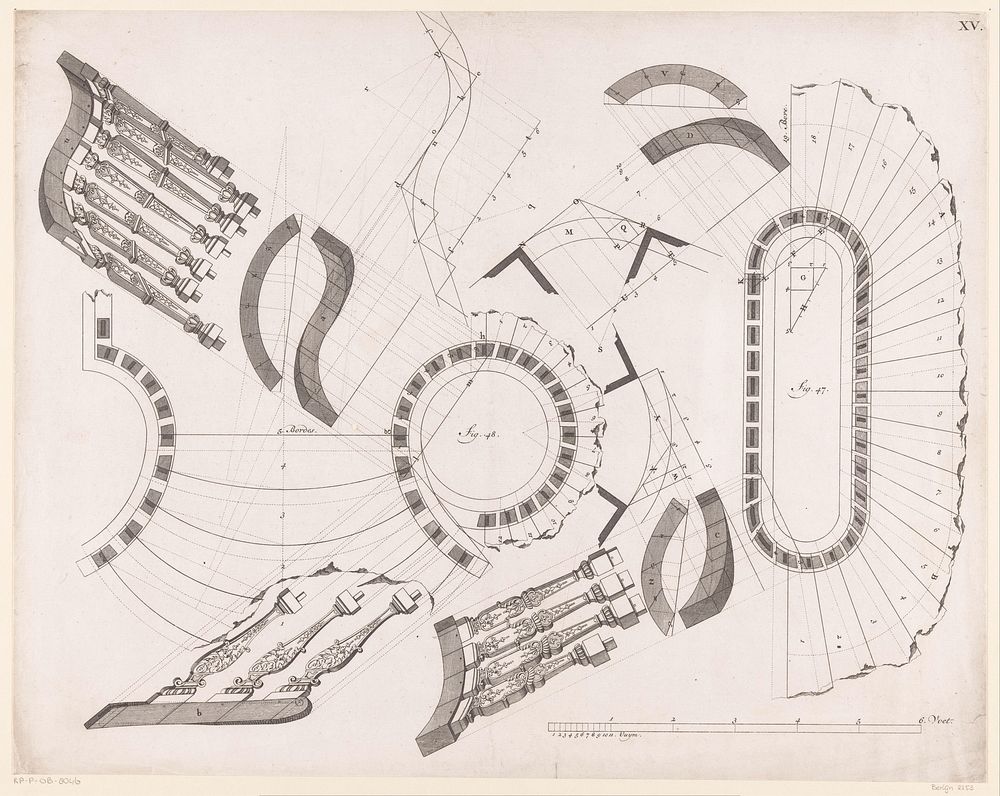 Technische tekeningen van trappen (1739) | Free Photo Illustration ...