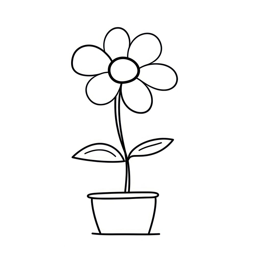Flower cartoon drawing sketch. | Premium Photo Illustration - rawpixel