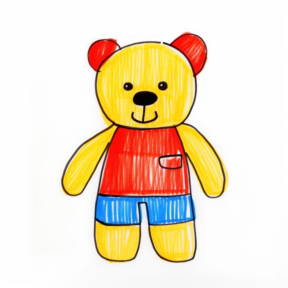 Teddy bear doll cartoon drawing | Premium Photo Illustration - rawpixel