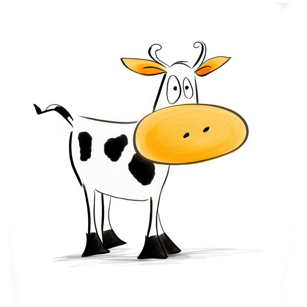 Cow livestock cartoon drawing. | Premium Photo Illustration - rawpixel