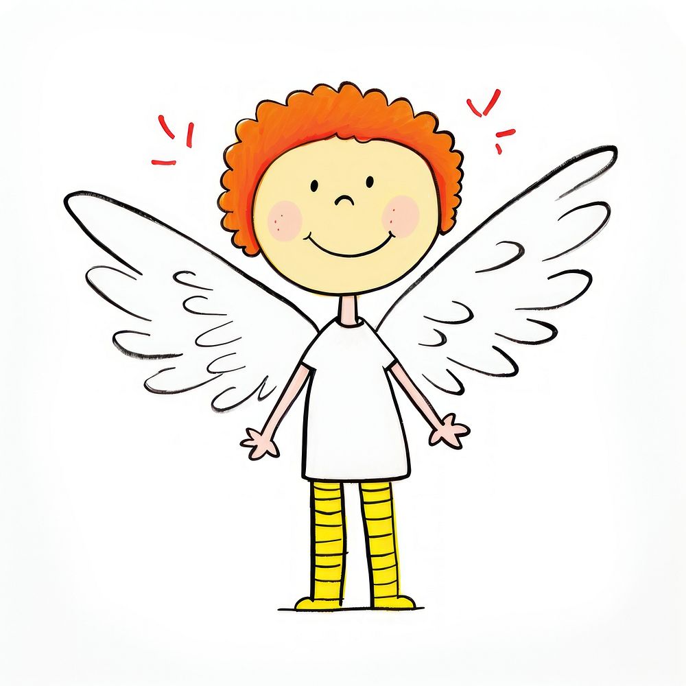 Cute angel cartoon drawing sketch. | Premium Photo Illustration - rawpixel