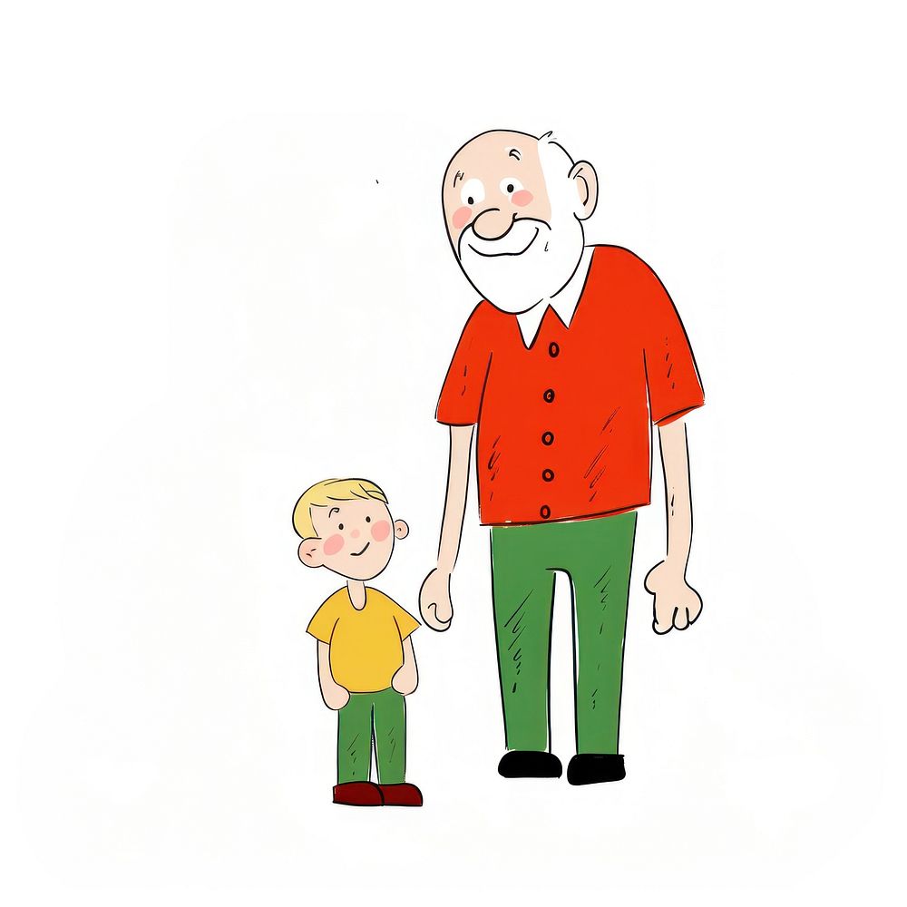 Grandfather drawing sketch child. | Premium Photo Illustration - rawpixel