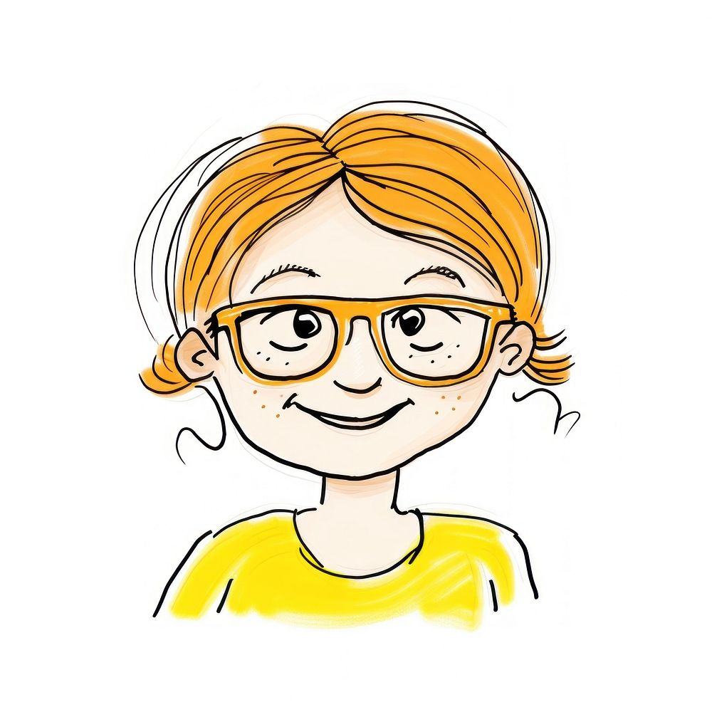 Happy wear girl wearing glasses | Premium Photo Illustration - rawpixel
