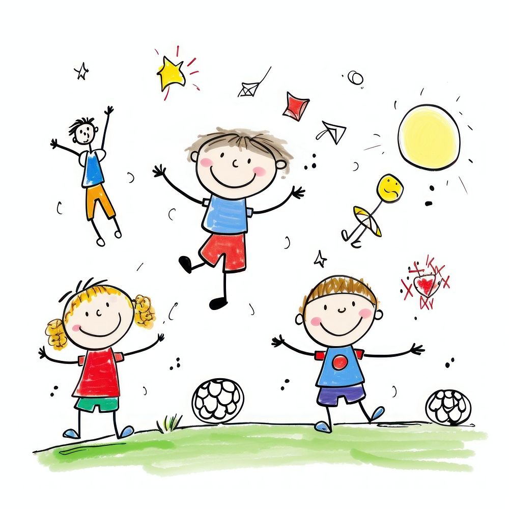 Kids drawing doodle cartoon sketch. | Premium Photo Illustration - rawpixel