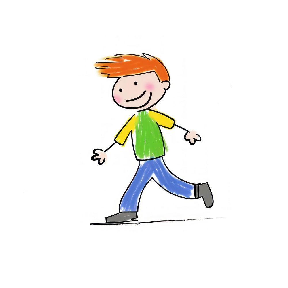 Man walking drawing cartoon sketch. | Premium Photo Illustration - rawpixel