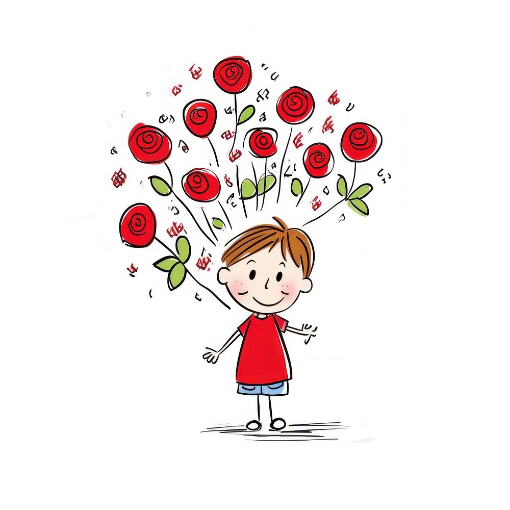 Red rose bouquet drawing sketch | Premium Photo Illustration - rawpixel