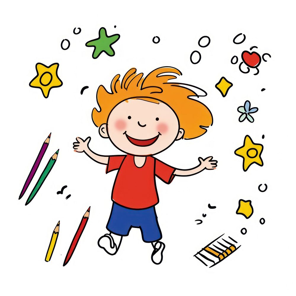 Student drawing cartoon cute. AI | Premium Photo Illustration - rawpixel