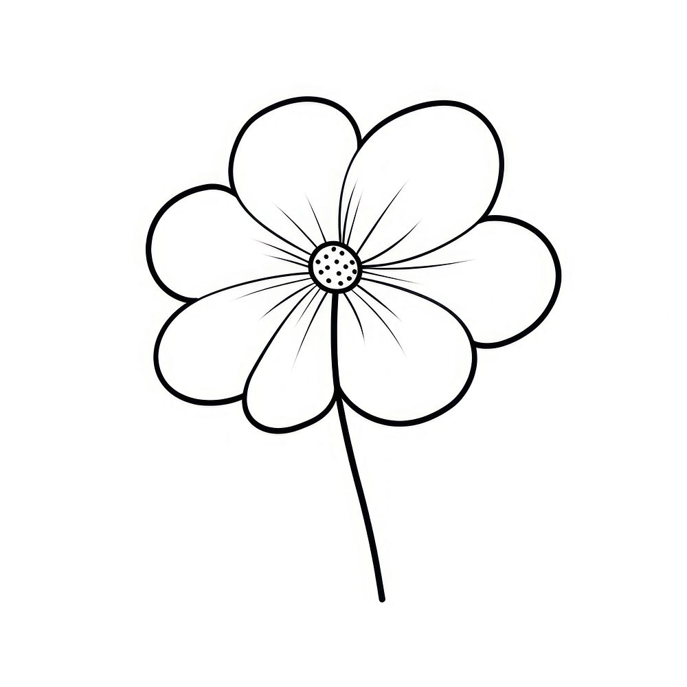 Flower cartoon drawing sketch. | Free Photo Illustration - rawpixel