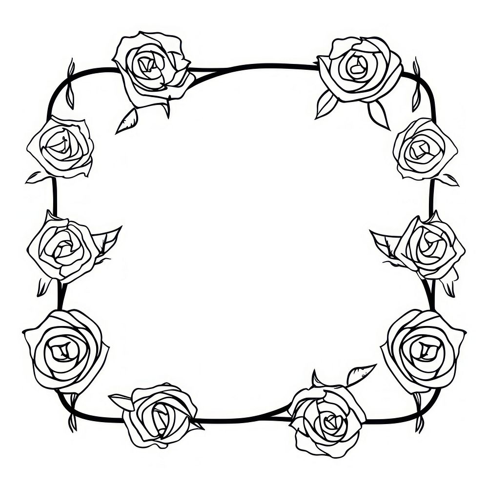 Rose pattern drawing sketch. | Premium Photo Illustration - rawpixel