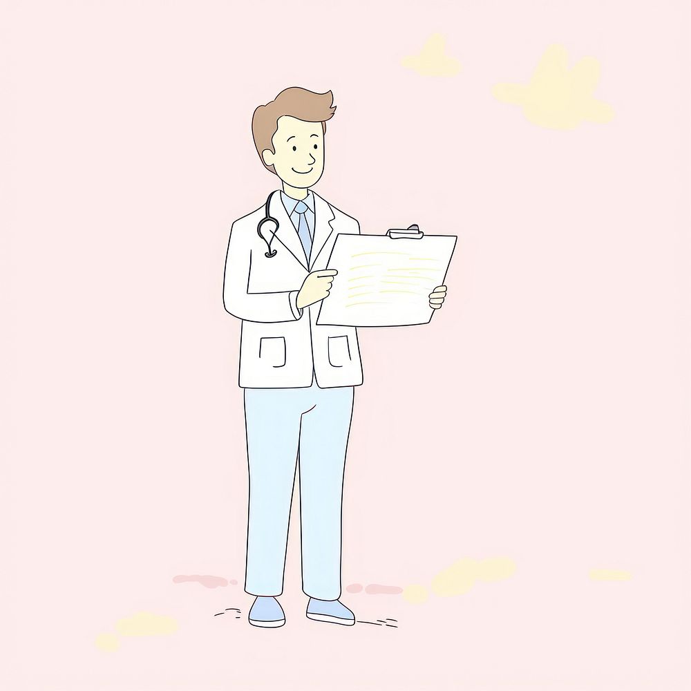 Doctor Health check drawing cartoon | Free Photo Illustration - rawpixel