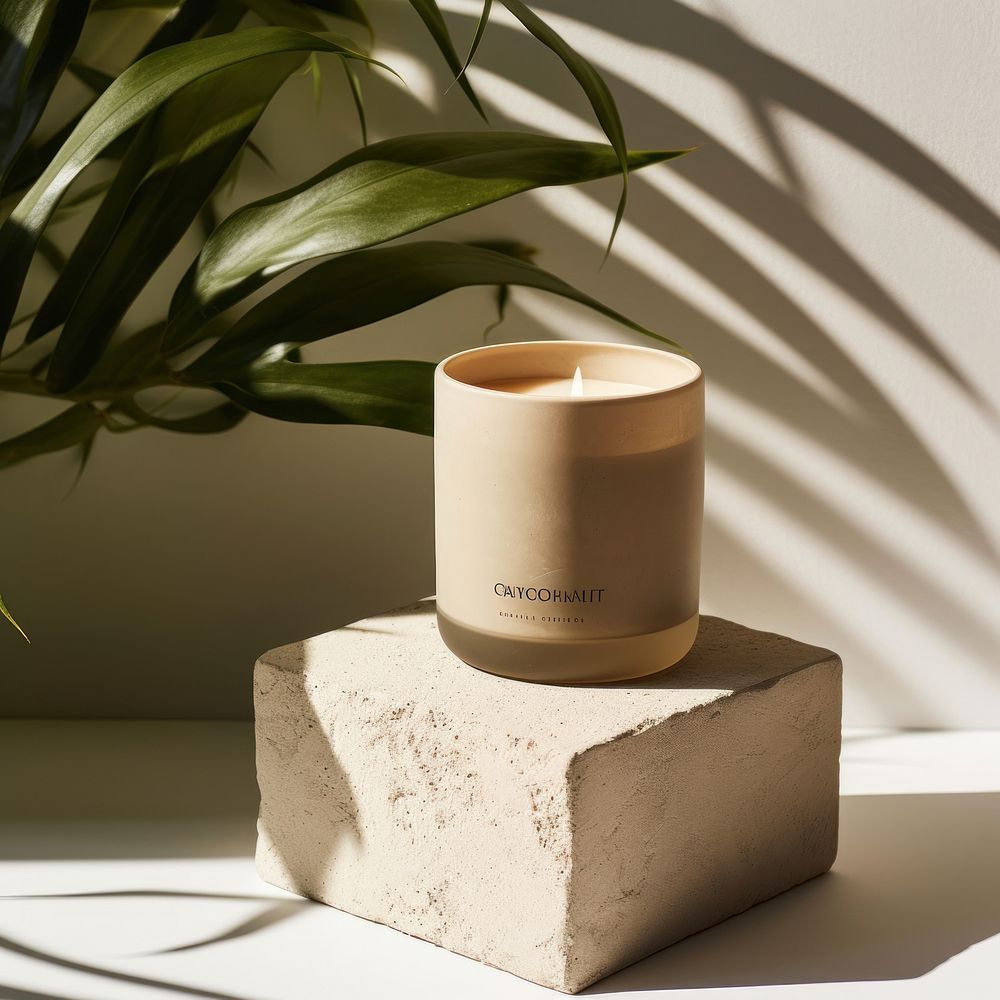 Candle packaging cylinder pottery vase | Free Photo - rawpixel