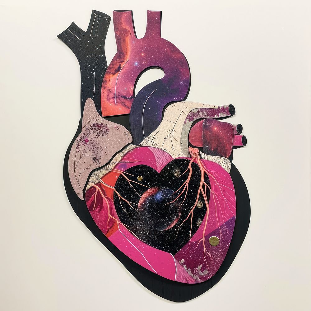 Cut paper collage heart shape | Free Photo Illustration - rawpixel