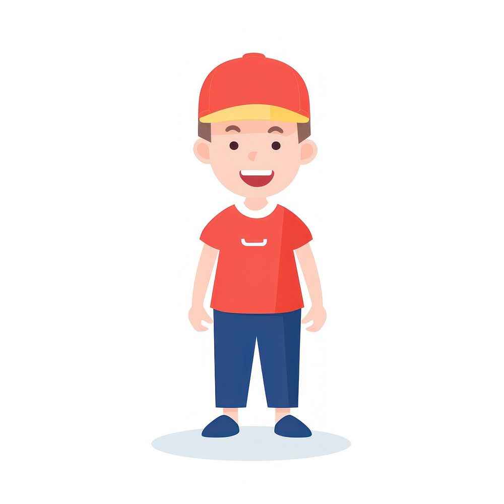 Yay boy t-shirt cartoon cap. | Free Photo Illustration - rawpixel
