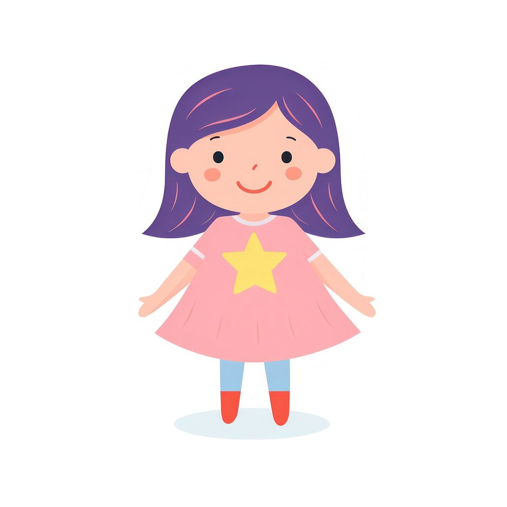 Star girl cartoon cute representation. | Premium Photo Illustration ...