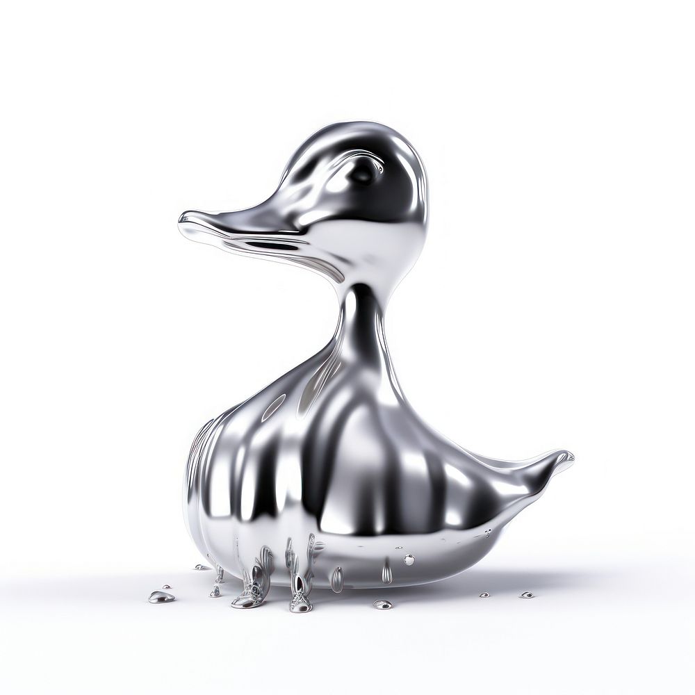 Dripping duck animal silver metal. | Premium Photo Illustration - rawpixel