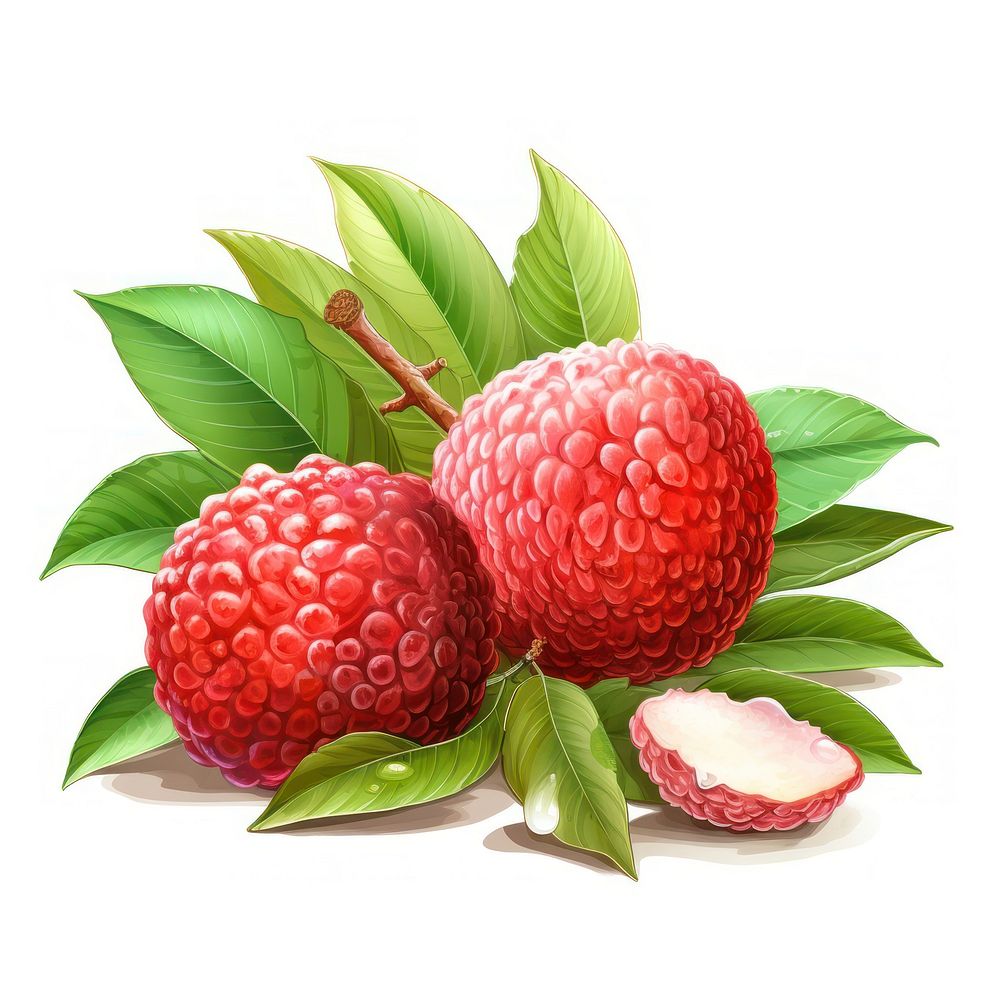 Lychee raspberry fruit plant. | Free Photo Illustration - rawpixel