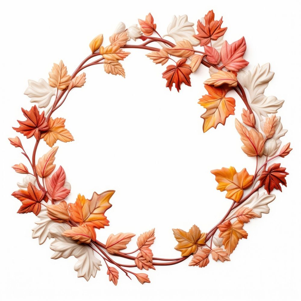 Nouveau art autumn leaf frame | Premium Photo - rawpixel